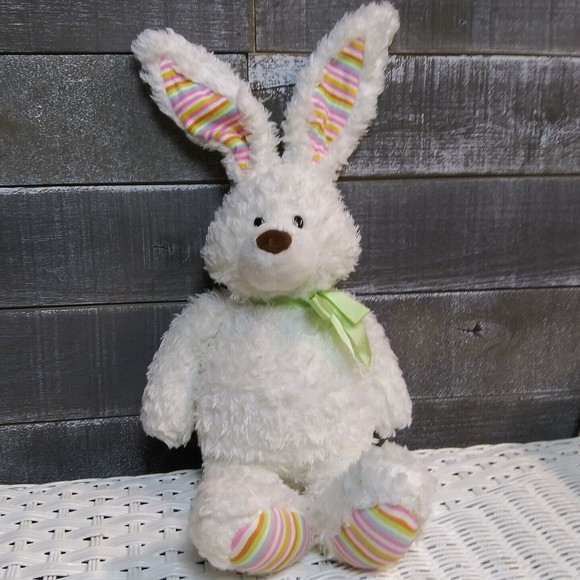 Gund | Toys | Gund Bunny Rabbit Hoppy Days Hoppin White Plush Stuffed ...